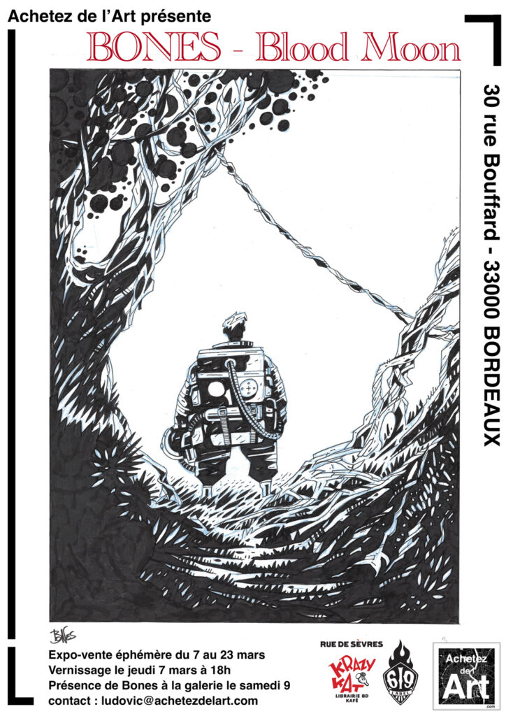 Dark SF : exposition Blood Moon de Bones à Bordeaux