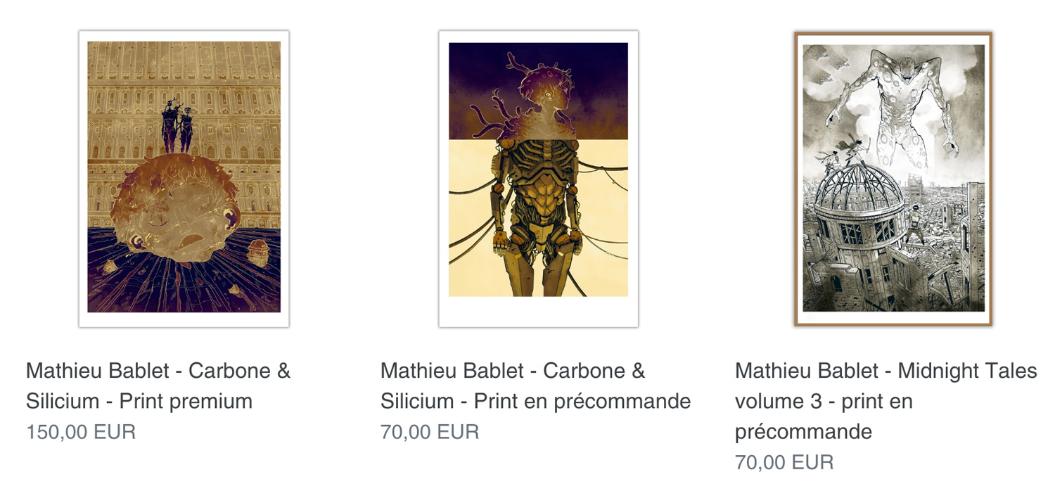 Carbone & Silicium - Mathieu Bablet : prints et planches originales ...
